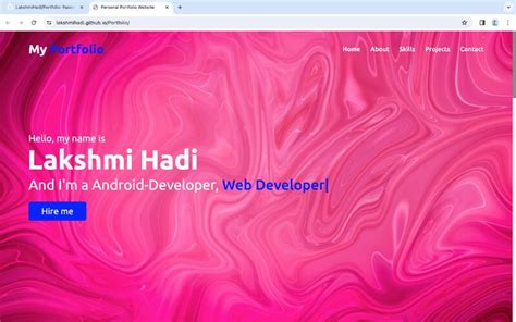 Lakshmi Hadi On Linkedin Webdev Portfolio Codingjourney