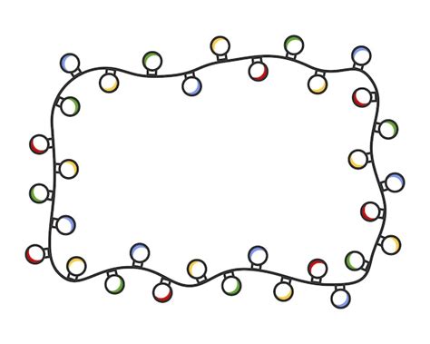 Premium Vector Round Frame With Colorful Christmas Lights Decorative