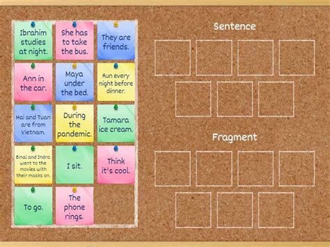 Sentence Vs Fragment Group Sort