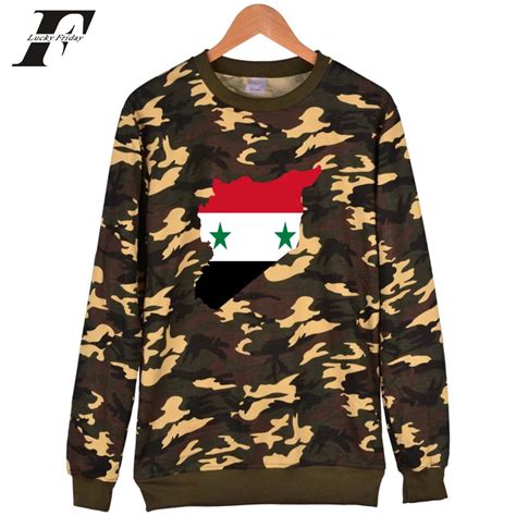 2017 Syria National Flag Camouflage printed hoodie Sweatshirt Men women ...