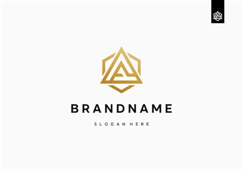 Letter Ag 로고 디자인 Ga 모노그램 로고 디자인 최소한의 창의적 모던 Witj 삼각형 및 육각형 샤 프리미엄 벡터