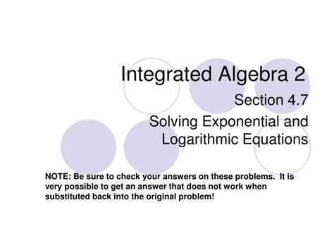 Ppt Integrated Algebra 2 Powerpoint Presentation Free Download Id