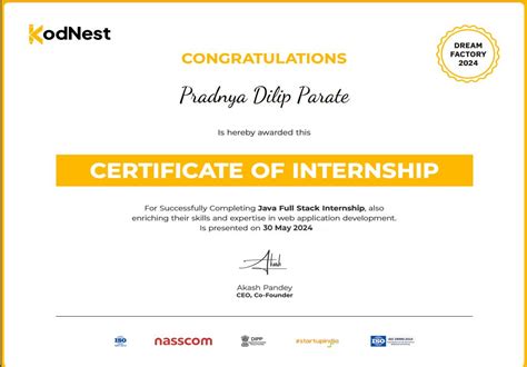 Pradnya Parate On Linkedin Internship