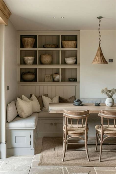 Country Cottage Dining Room Corner Seating Dining Room Nook