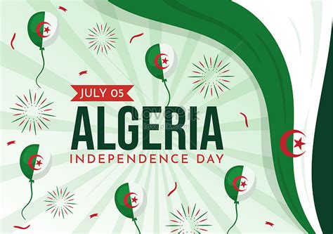 알제리 독립 기념일 그림 일러스트 무료 다운로드 Lovepik