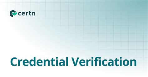 Credential Verification Certn