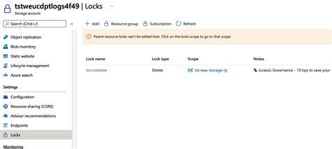 Thomas Van Laere Azure Resource Locks