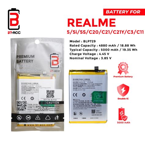 Jual Bt Acc Battery Baterai Batre Realme C C C Y C C Narzo Blp Original Shopee