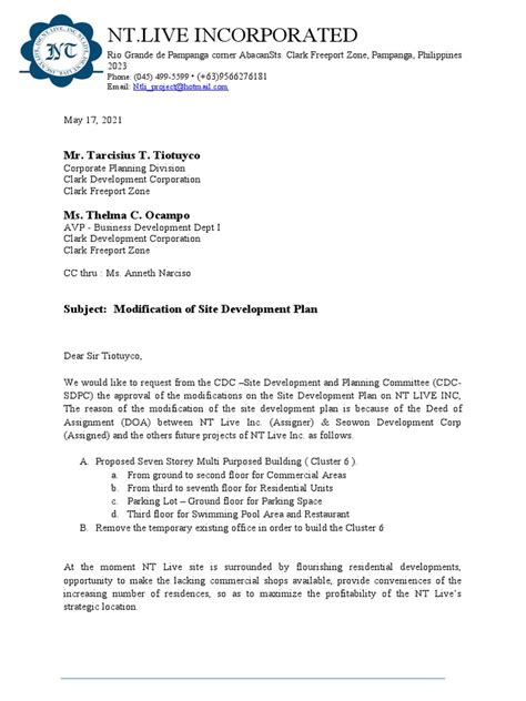 Modification Letter Pdf