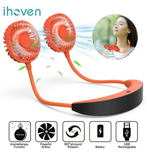 빈티지선풍기 손목선풍기 미니냉풍기 Ihoven 휴대용 미니 선풍기 5200mah 충전식 핸즈프리 팬 에어컨 티몬