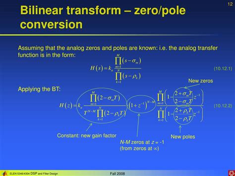 PPT Lecture 10 LTI IIR Design Analog To Digital And Spectral Transformations PowerPoint