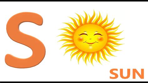 English Alphabets S For Sun Youtube