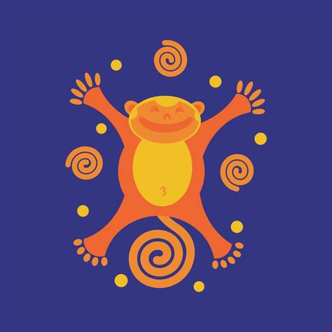 A Smiling And Happy Monkey 17225329 Vector Art At Vecteezy