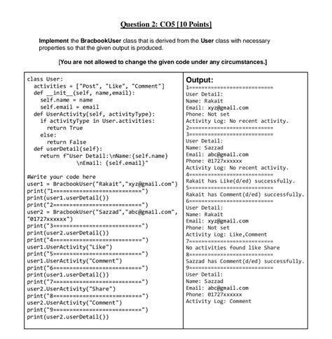 Solved Please Solve This Code In Python Implement The