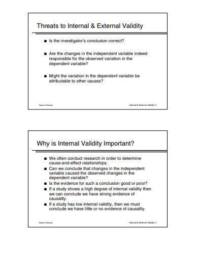 Free 7 Internal And External Validity Samples And Templates In Ms Word Pdf