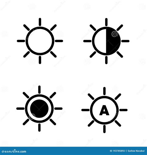 Brightness Icon Intensity Setting Vector Art Illustration Stock Image