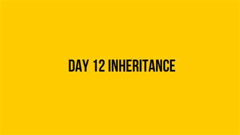 Hackerrank Day 12 Inheritance 30 Days Of Code Solution