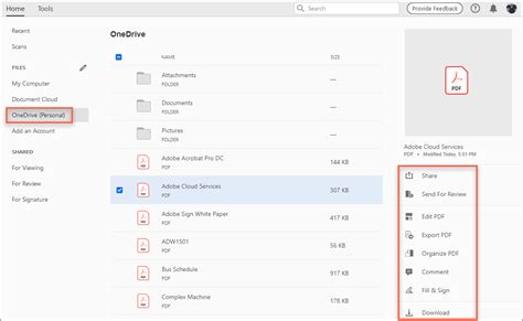 Access Your Onedrive Files In Acrobatreader