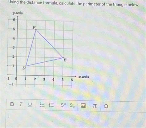 Solved Using The Distance Formula Calculate The Perimeter Of The