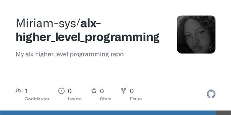 github miriam sys alx higher level programming my alx higher level programming repo