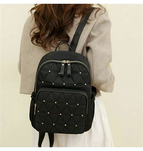 여성 폴카도트 퀼팅 백팩 티몬