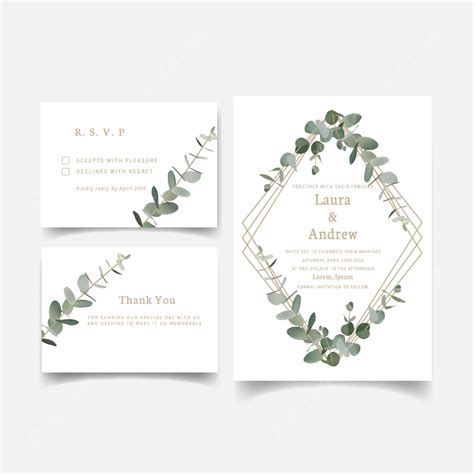 Template Undangan Pernikahan Daun Eucalyptus Hijau Templat Untuk Unduh Gratis Di Pngtree