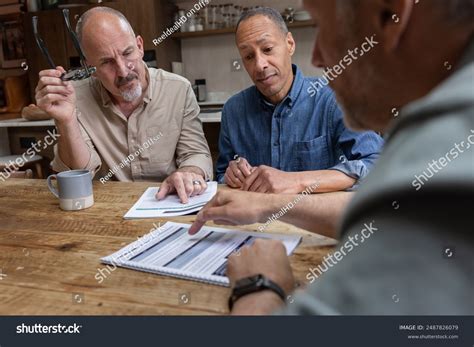 Mature Gay Couple Meeting Solicitor Looking Stock Photo Shutterstock