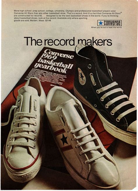 Converse All Stars Sneakers Shoes Basketball 1969 Vintage Print Ad Original Ebay 60s
