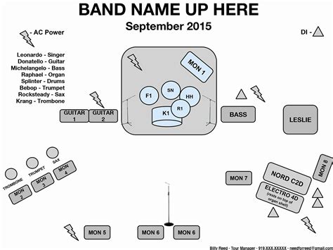 Band Input List Template Peterainsworth