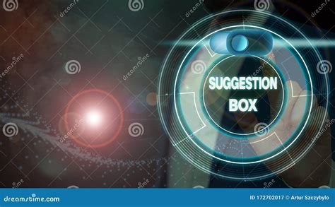 Conceptual Hand Writing Showing Suggestion Box Business Photo Text Container Which Showing Can