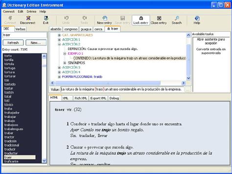 Gui Of The Edition Environment Editing An Entry Download Scientific Diagram