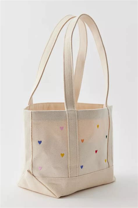 Baggu Embroidered Small Heavyweight Canvas Tote Bag Urban Outfitters
