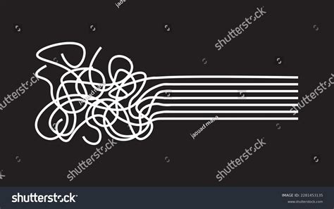 Order Chaos Diagram Isolated On White Stock Vector Royalty Free