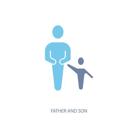 Padre Y Hijo Concepto Línea Icono Sencillo Elemento Ilustración Padre
