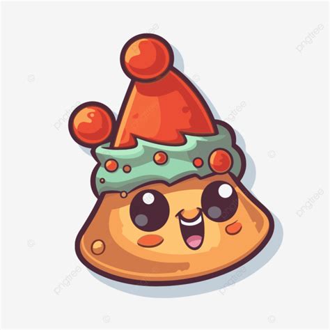 만화 산타 모자 디자인 클립 아트 벡터 고립 된 만화 크리스마스 벨 스티커 디자인 상표 Png 일러스트 및 벡터 에 대한 무료 다운로드 Pngtree