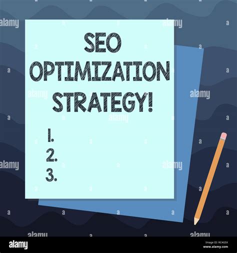 Handwriting Text Writing Seo Optimization Strategy Concept Meaning