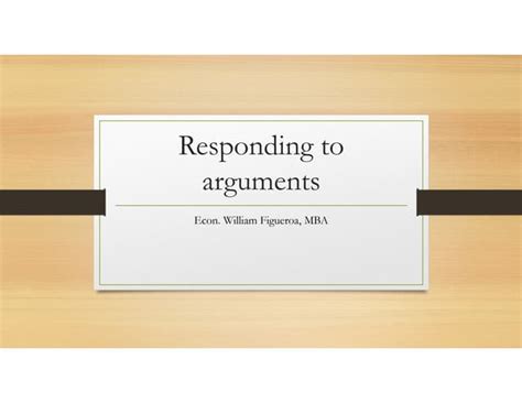 responding to arguments and memorable experiences pdf