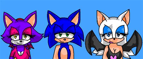 Blaze Sonic And Rouge By Kittyimmortal On Deviantart