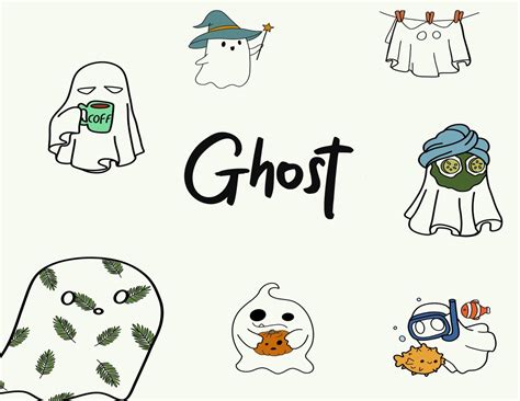 Ghost Procreate Stamps Etsy