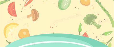 食物清新黄色海报banner背景背景图片素材免费下载 熊猫办公