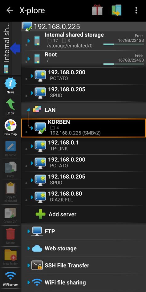Setup X Plore File Manager On Android To Transfer Files To An Smb Share