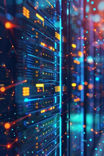 Premium Photo Modern Data Technology Center Server Generative Ai