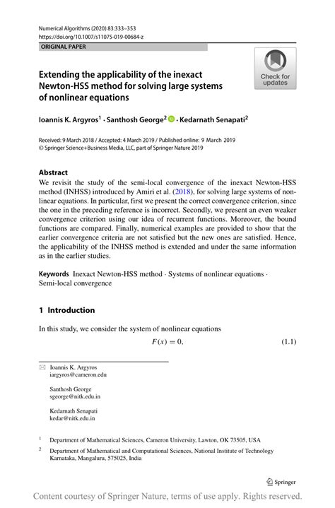 Extending The Applicability Of The Inexact Newton HSS Method For Solving Large Systems Of