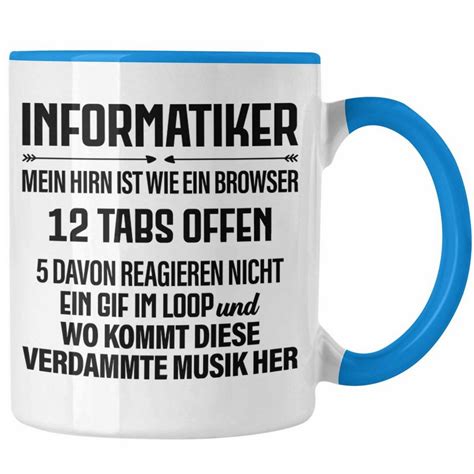 Trendation Tasse Trendation Informatiker Tasse Geschenk Programmierer Gadget Lustig G