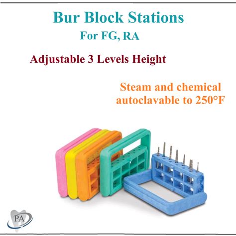 Dental Bur Block Magnetic Lab Holder Station Holds 28 Burs 78 Burs