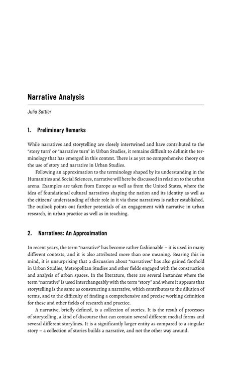 Pdf Narrative Analysis