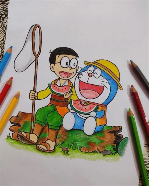 121 Tranh Vẽ Doraemon Cute Dễ Thương Sáng Tạo đẹp Nhất