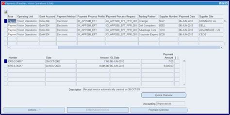 Oracle Applications Oracle R12 Electronic Funds Transfer Eft Payments Setups And Process