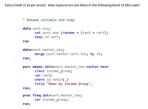 Solved Extra Credit 1 Pt Per Error How Many Errors Are