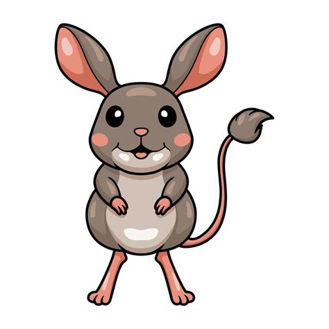 Cute Little Jerboa Cartoon Standing 14597456 Vector Art At Vecteezy